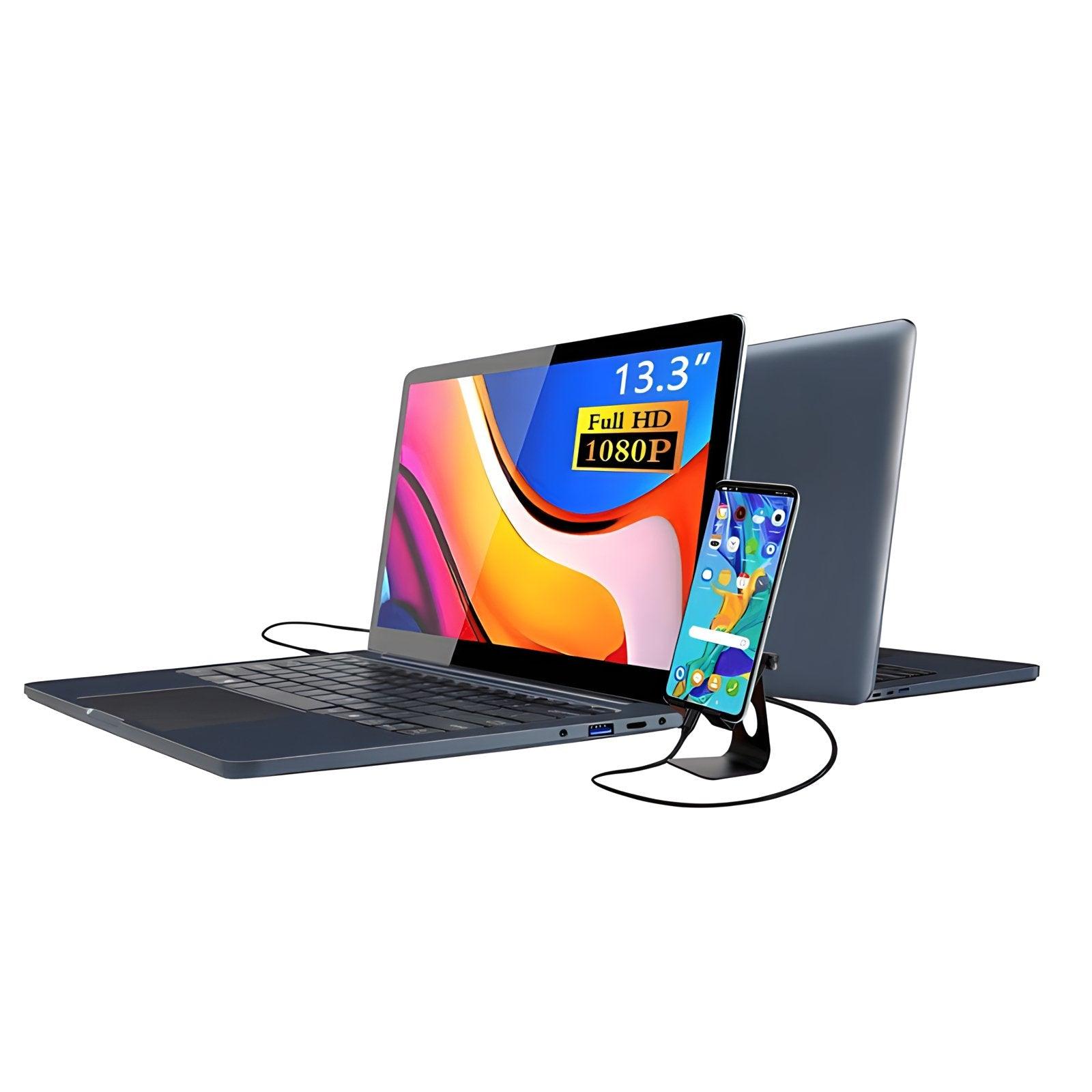 13.3'' Portable LCD Monitor | Superbook Laptop Shaped Display | Trio3Tech